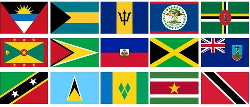 Caribbean Flags Collage